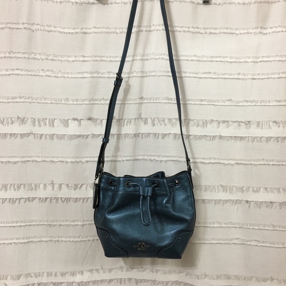 Coach | Bags | Nwt Coach Baby Mickey Drawstring Bag Metallic Blue ...